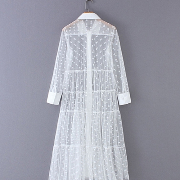Swim | White Mesh Sheer Transparent Polka Dot Lac | Poshmark